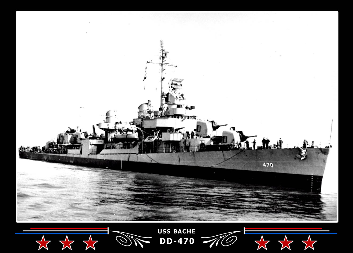 USS Bache DD-470 Canvas Photo Print – Navy Emporium
