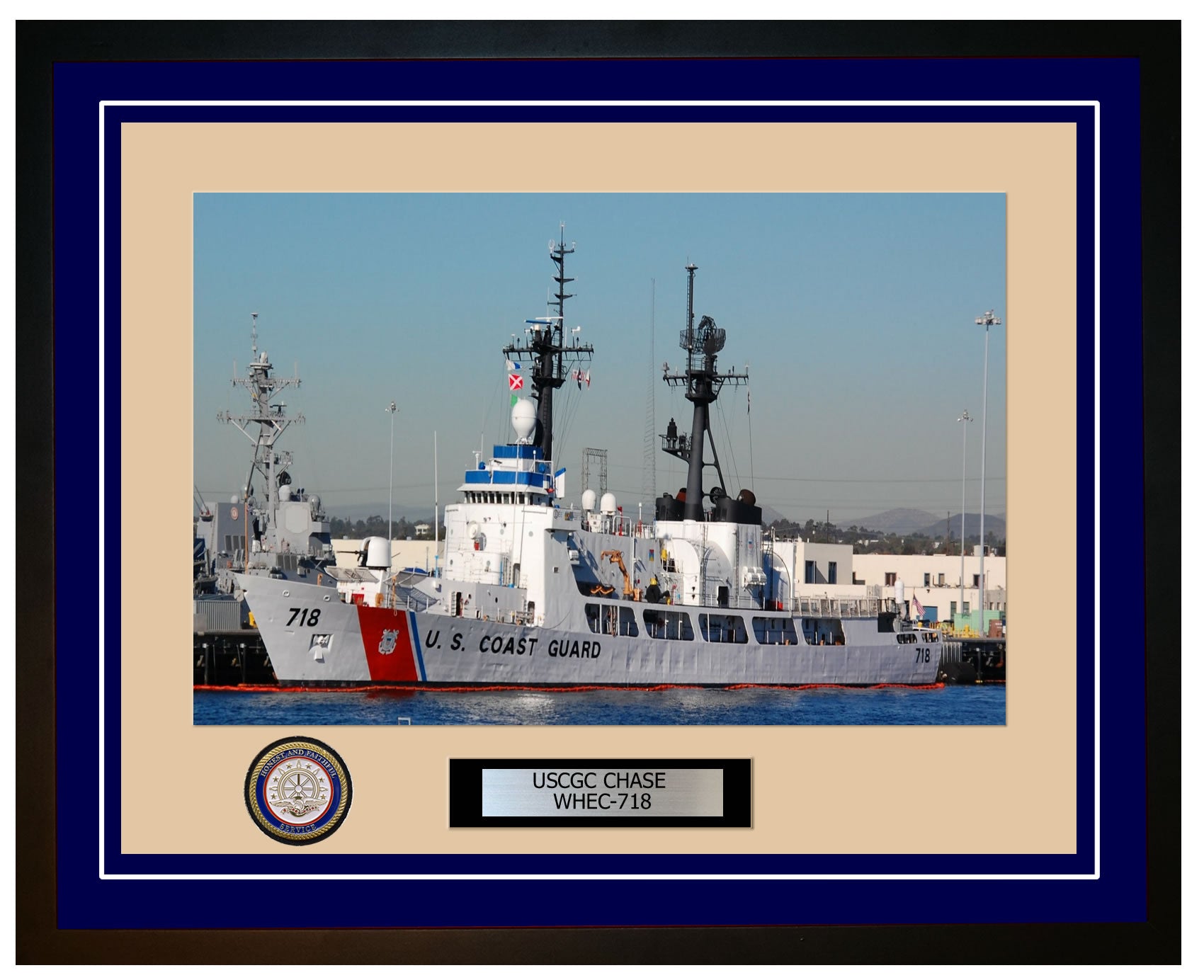 USCGC CHASE WHEC 718 Framed Coast Guard Ship Photo 144WHEC718 – Navy ...