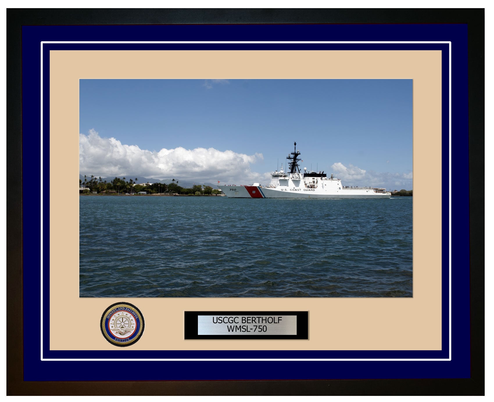 USCGC BERTHOLF WMSL 750 Framed Coast Guard Ship Photo 218WMSL750 – Navy ...