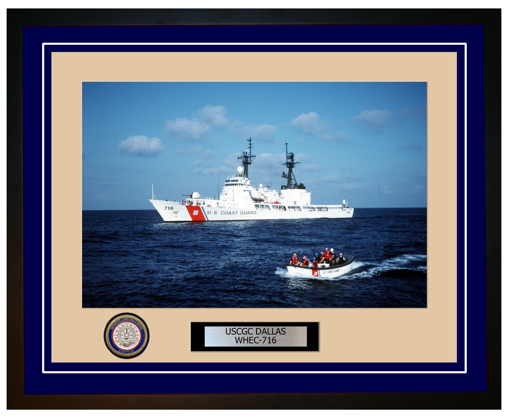 USCGC DALLAS WHEC 716 Framed Coast Guard Ship Photo 253WHEC716 – Navy ...