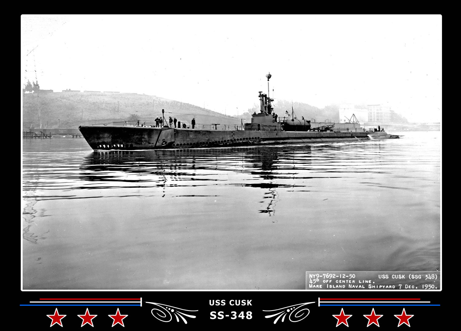 USS Cusk SS-348 Canvas Photo Print – Navy Emporium