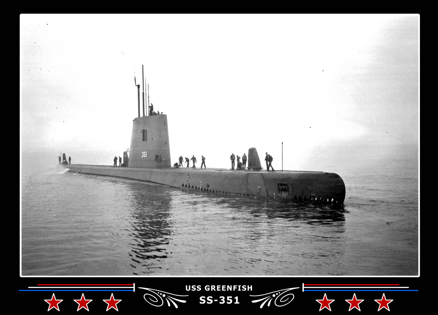 USS Greenfish SS-351 Canvas Photo Print – Navy Emporium