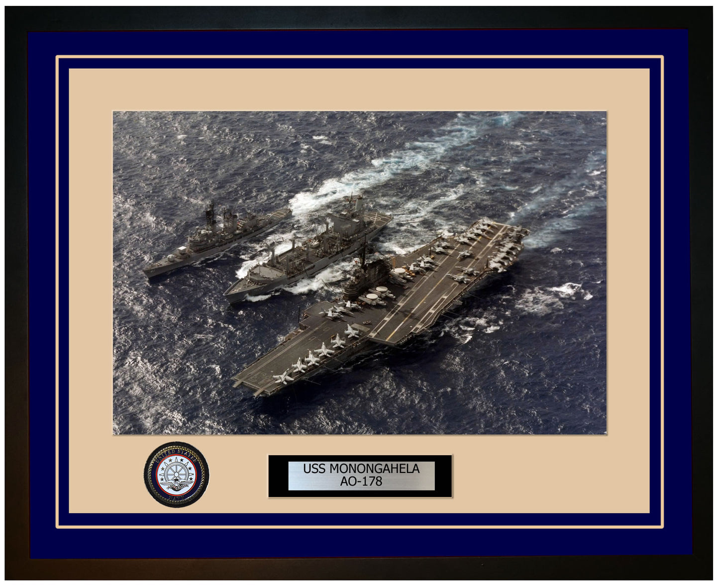USS MONONGAHELA AO-178 Framed Navy Ship Photo Burgundy – Navy Emporium