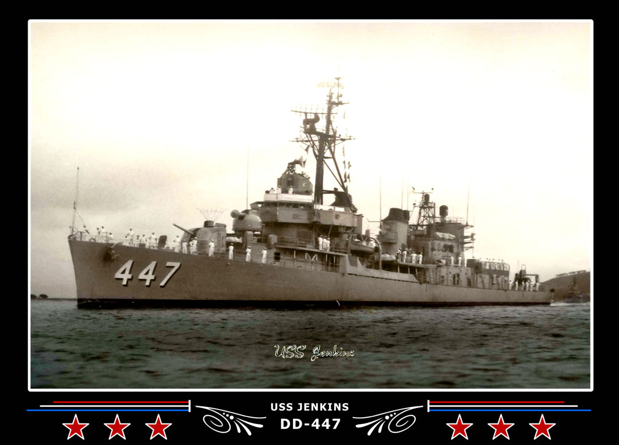 USS Jenkins DD-447 Canvas Photo Print – Navy Emporium