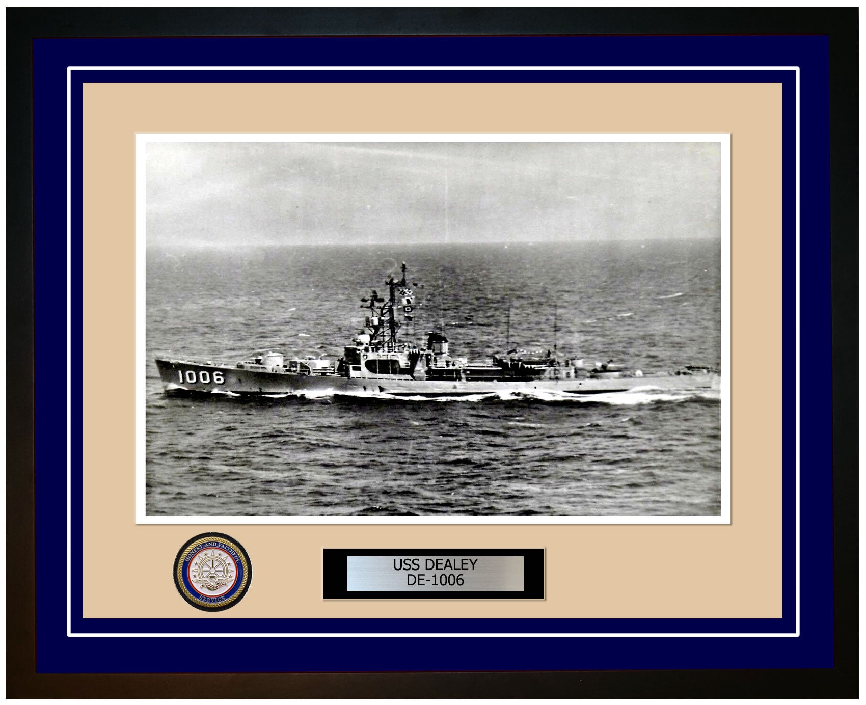 USS Dealey DE-1006 Framed Navy Ship Photo Burgundy – Navy Emporium