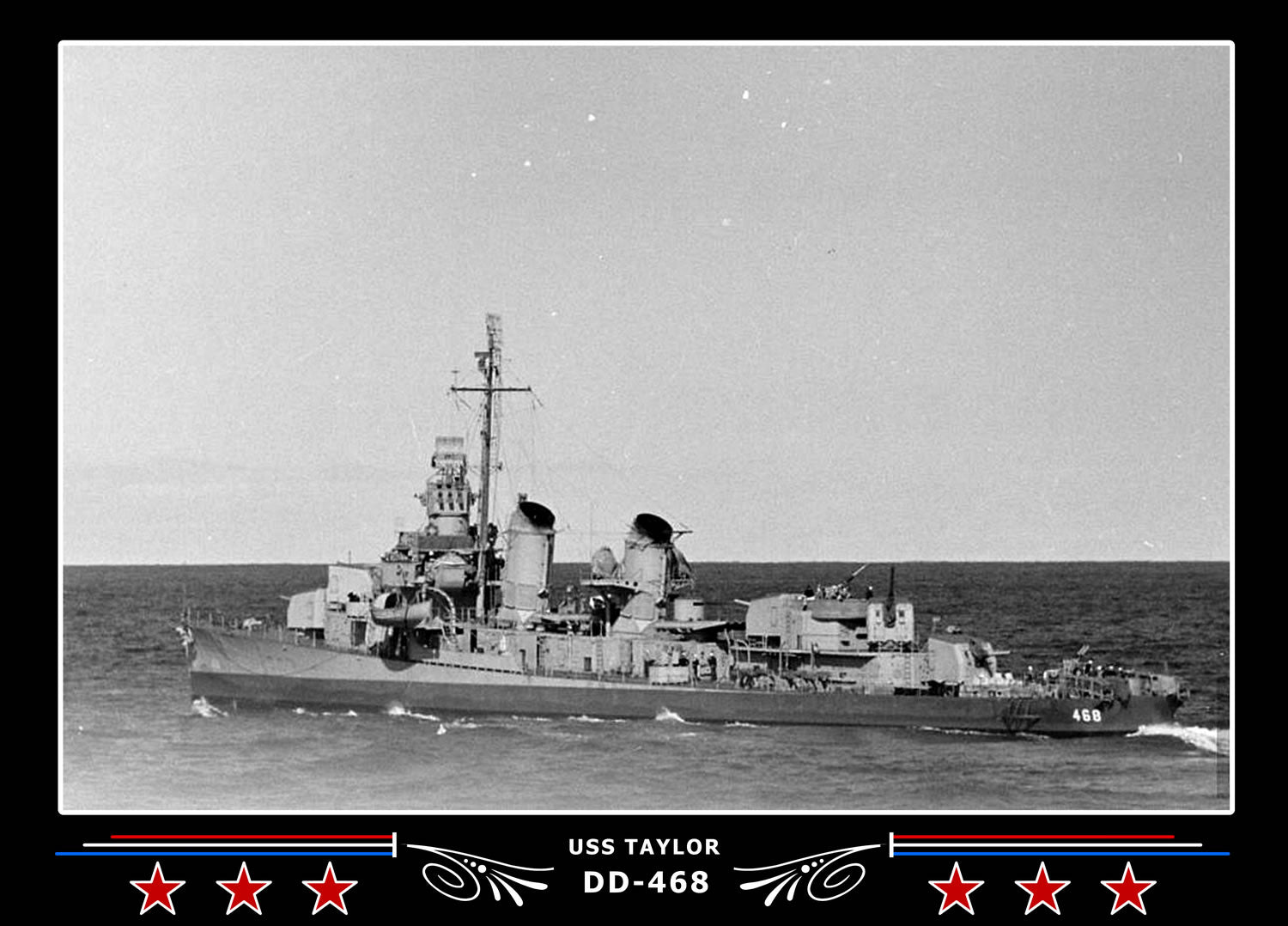 USS Taylor DD-468 Canvas Photo Print – Navy Emporium