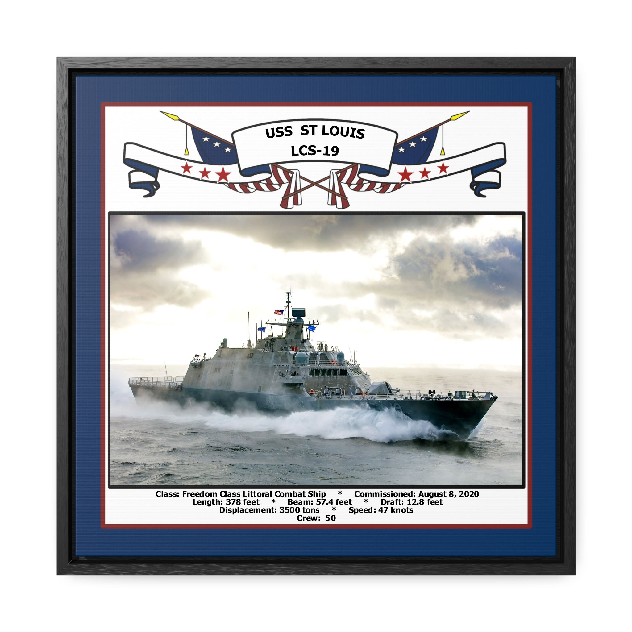 USS St Louis LCS-19 Navy Floating Frame Photo – Navy Emporium