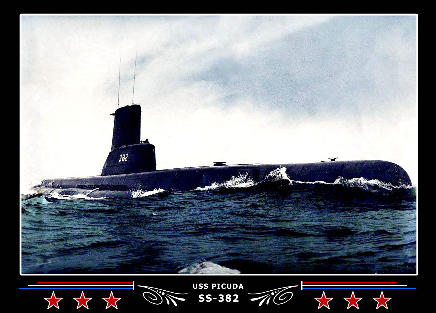 USS Picuda SS-382 Canvas Photo Print – Navy Emporium