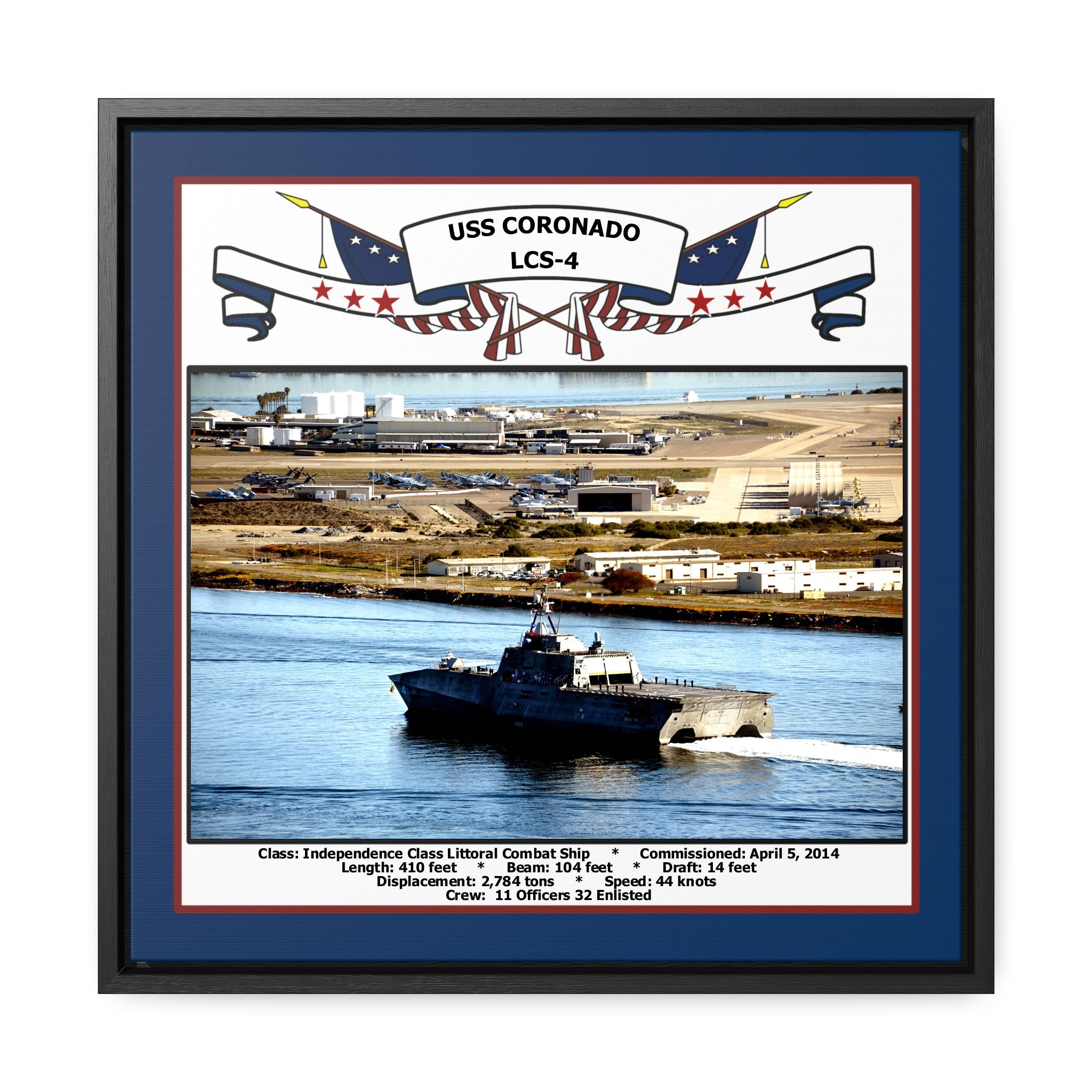 USS Coronado LCS-4 Navy Floating Frame Photo – Navy Emporium