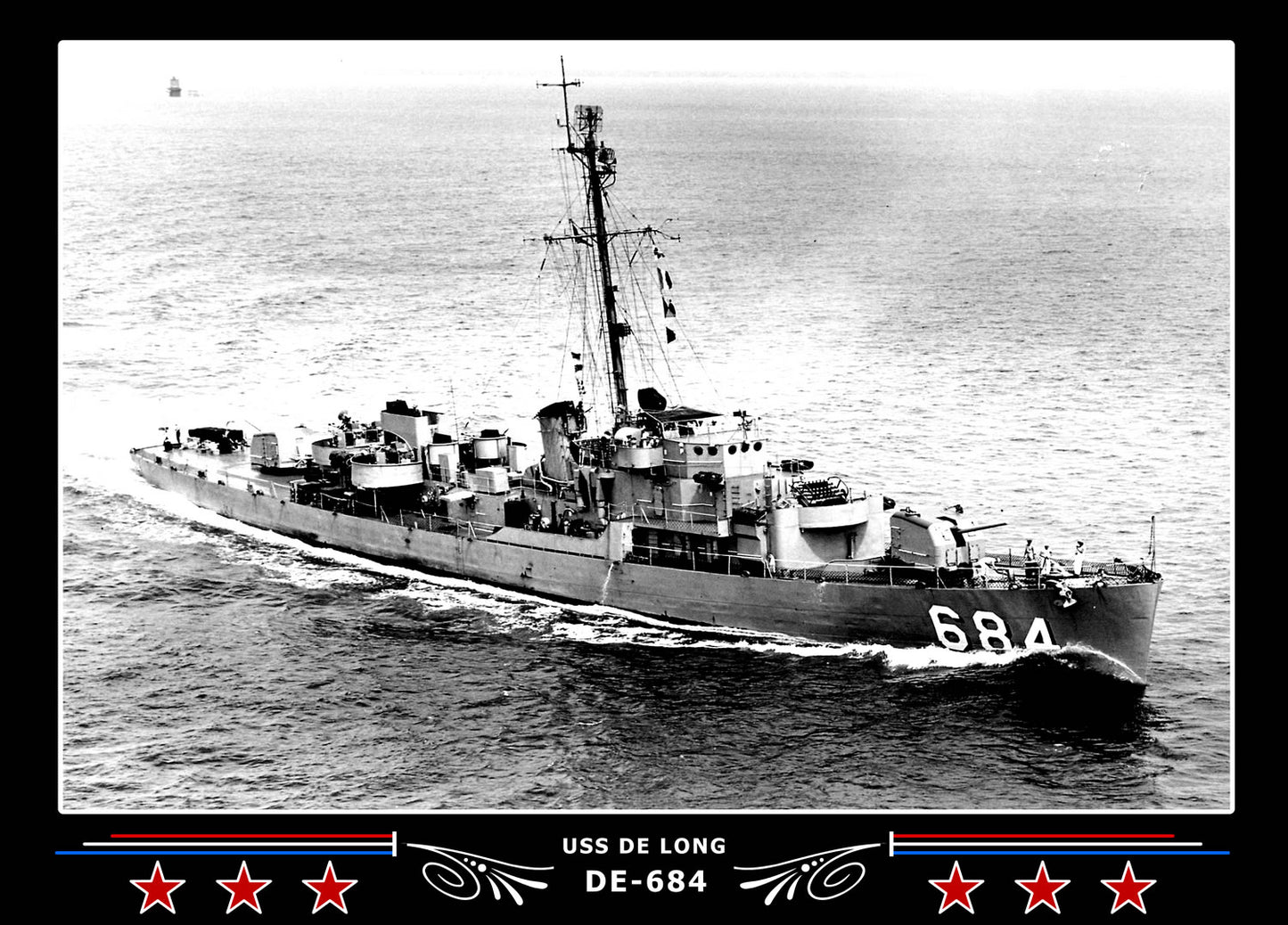 USS De Long DE-684 Canvas Photo Print – Navy Emporium