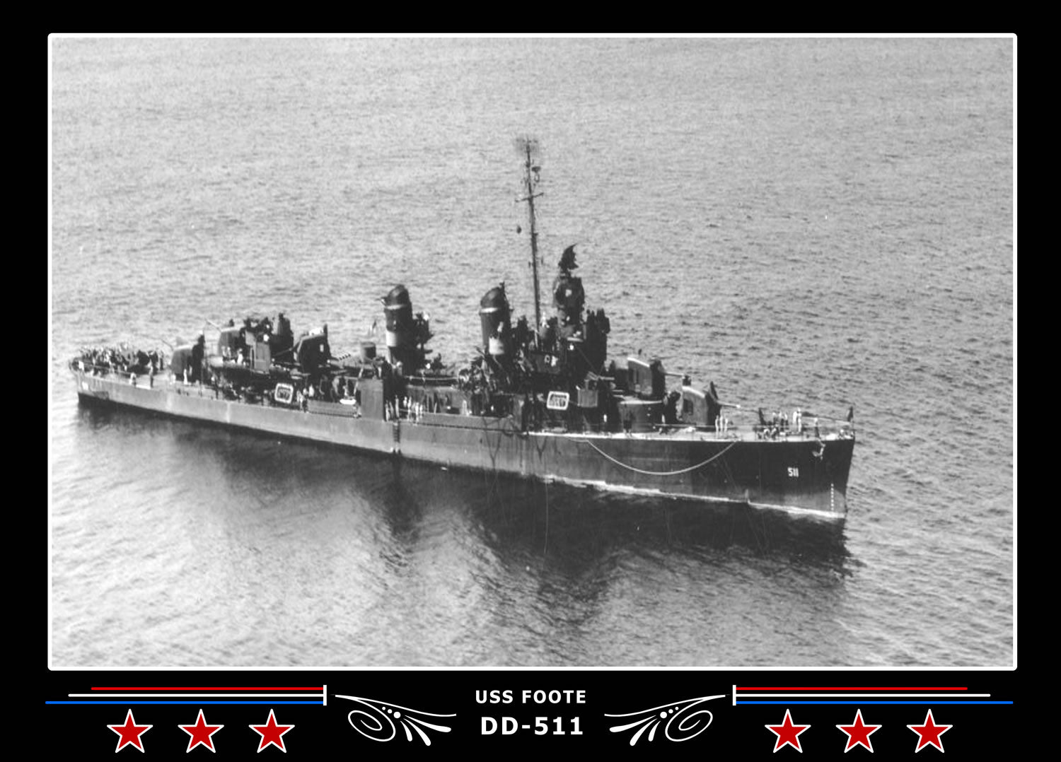 USS Foote DD-511 Canvas Photo Print – Navy Emporium