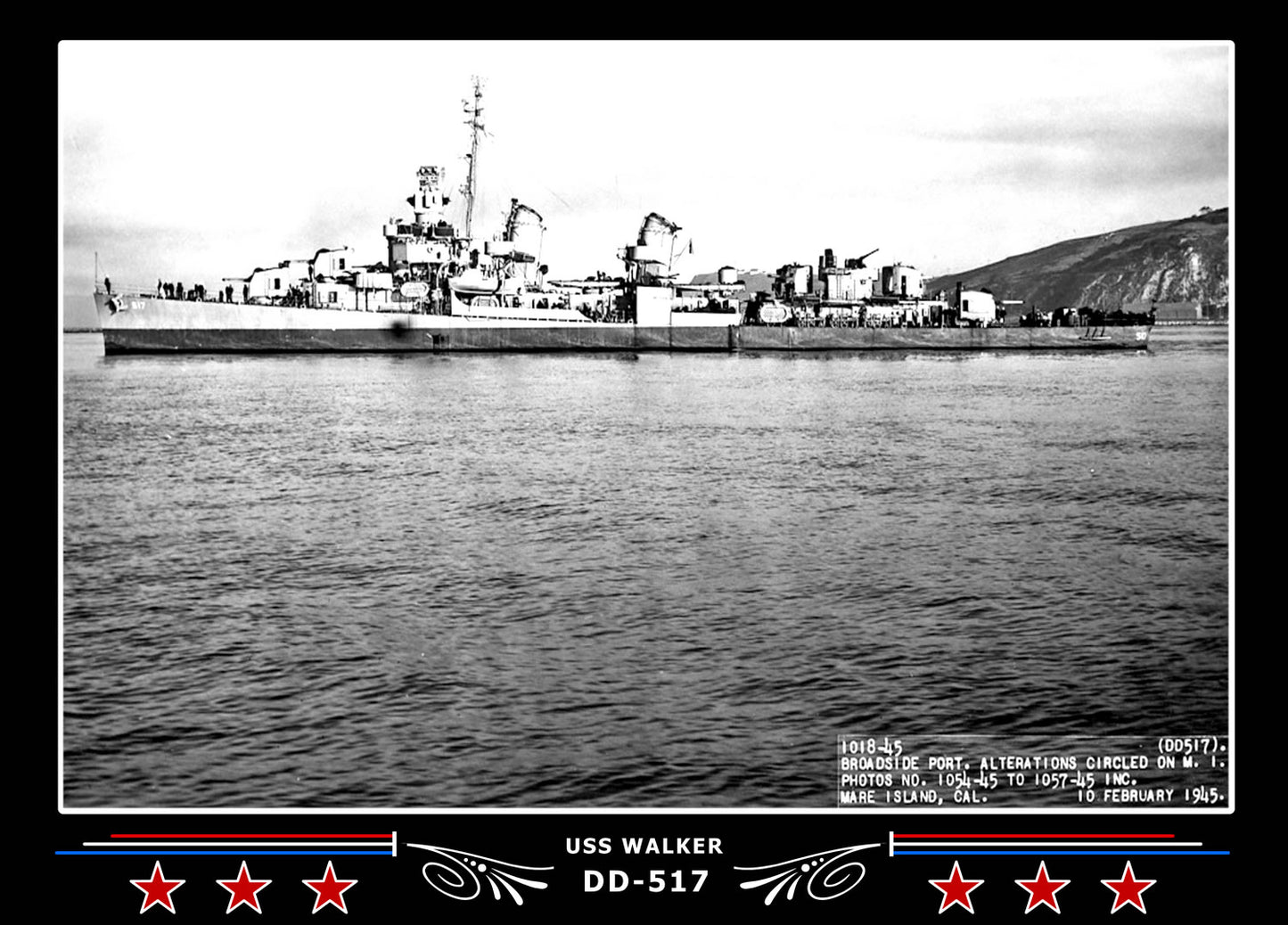 USS Walker DD-517 Canvas Photo Print – Navy Emporium