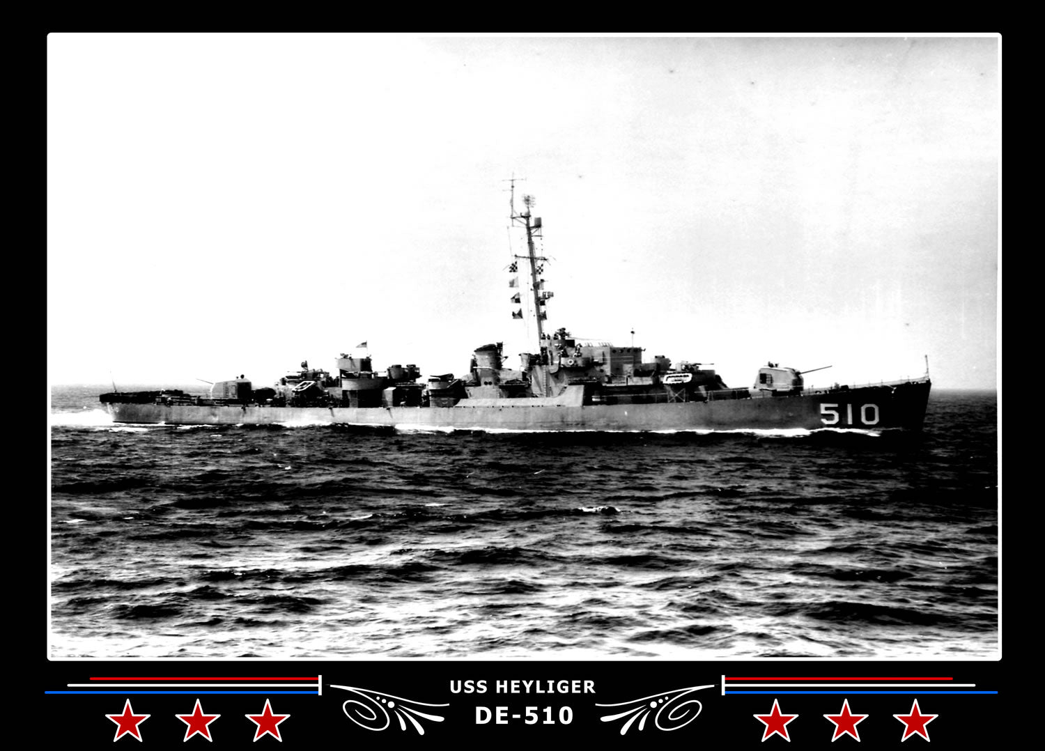 USS Heyliger DE-510 Canvas Photo Print – Navy Emporium