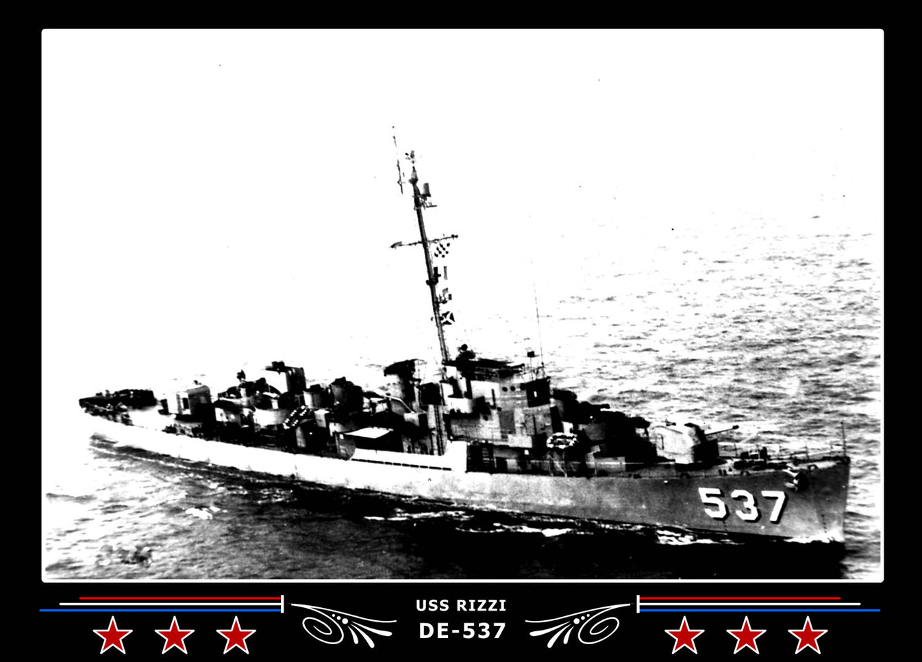 USS Rizzi DE-537 Canvas Photo Print – Navy Emporium