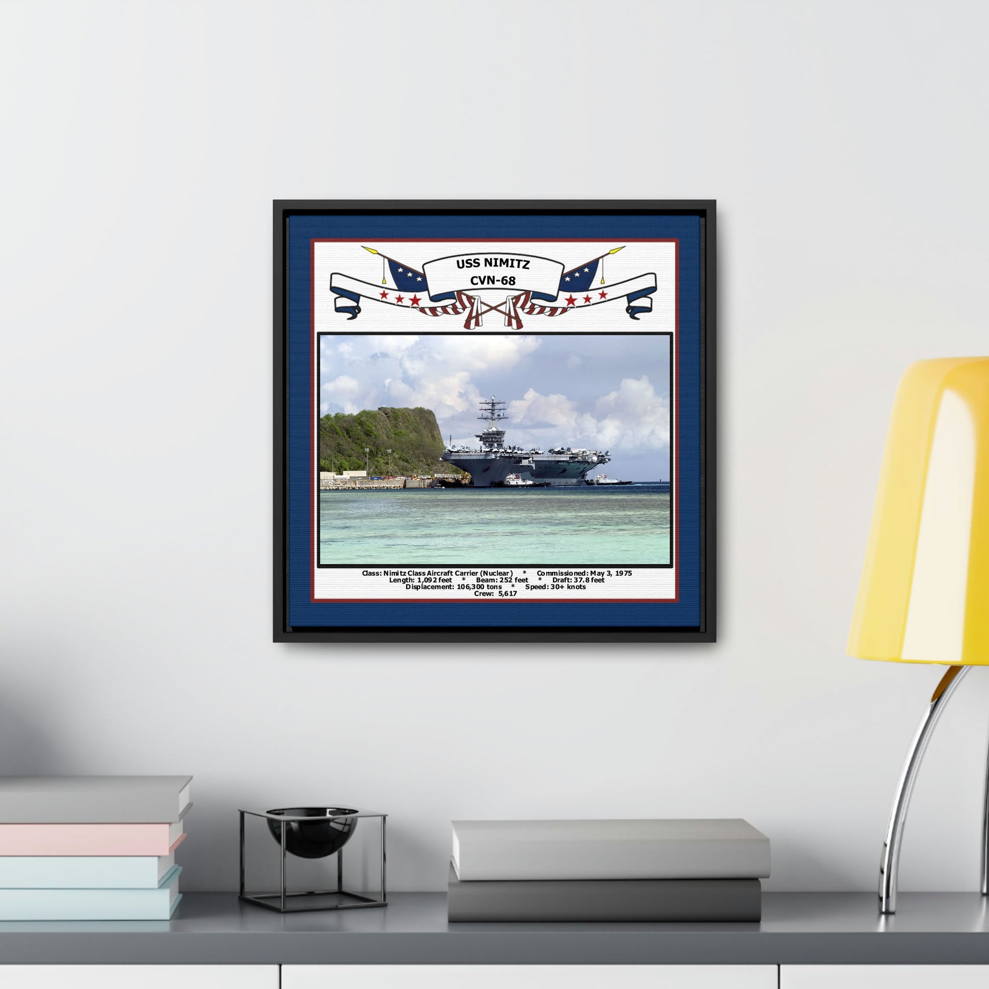 USS Nimitz CVN-68 Navy Floating Frame Photo – Navy Emporium