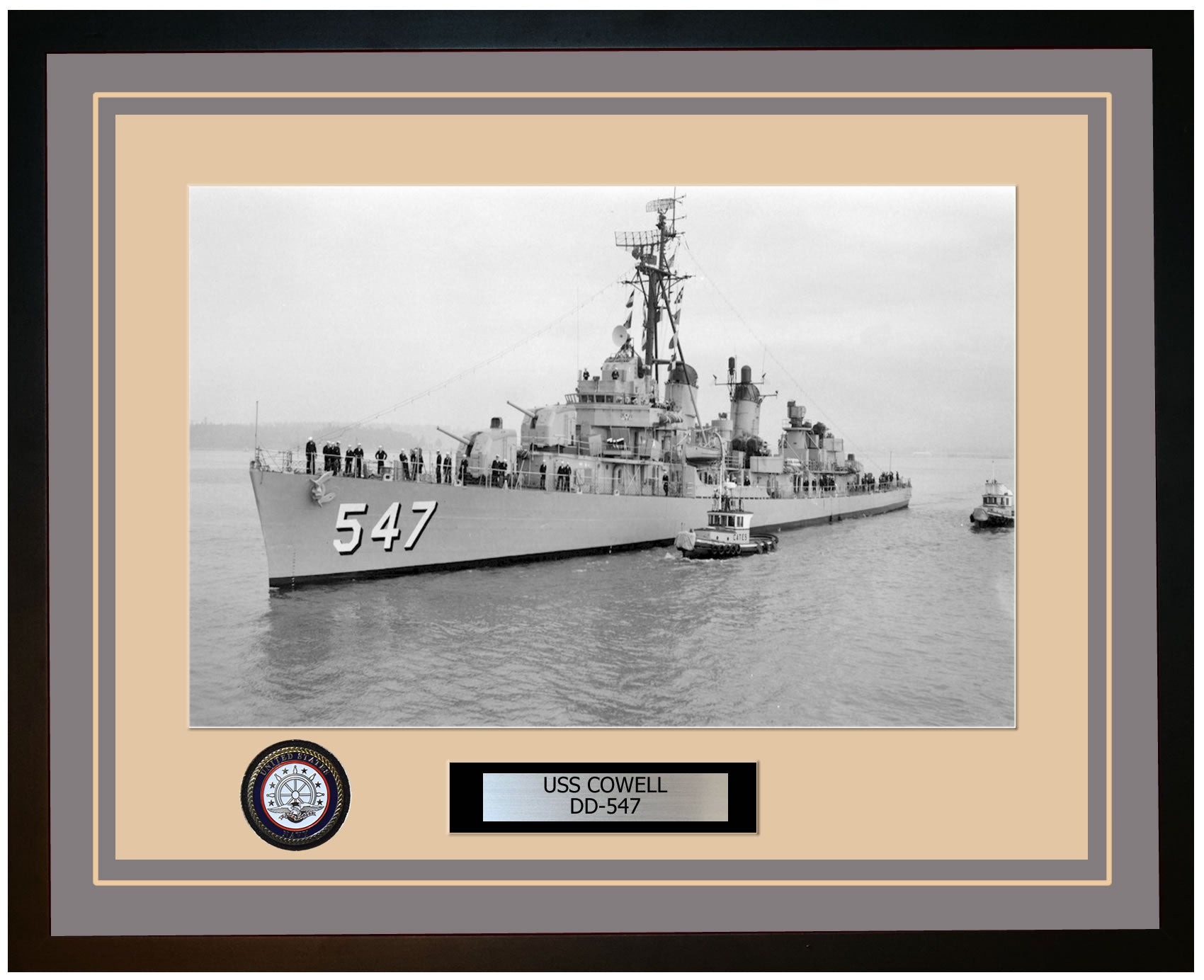 USS COWELL DD-547 Framed Navy Ship Photo Burgundy – Navy Emporium