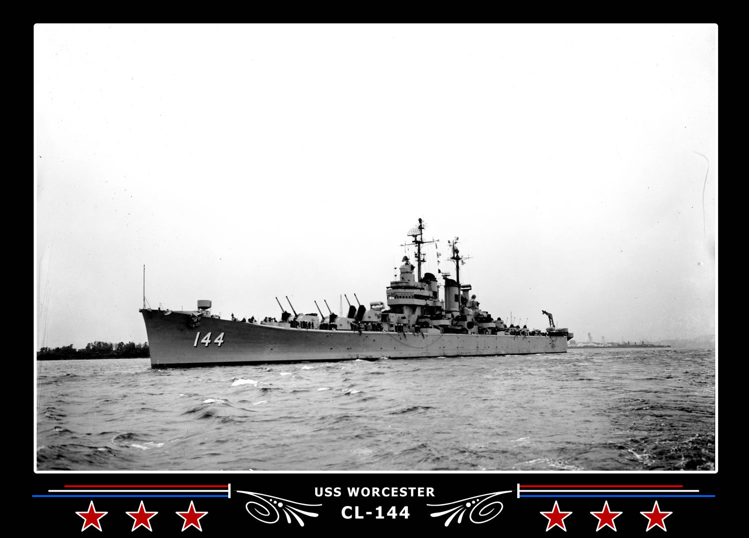 USS Worcester CL-144 Canvas Photo Print – Navy Emporium