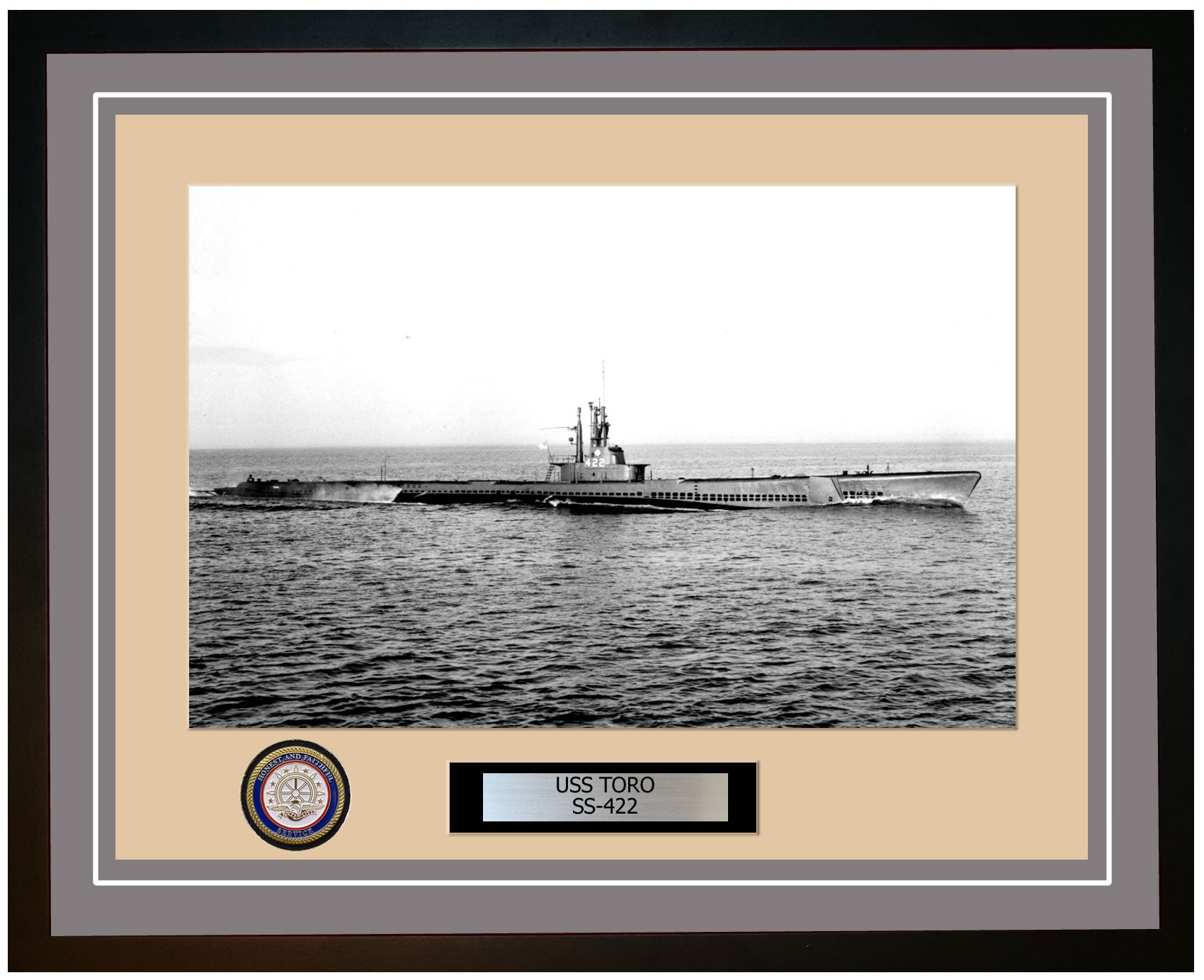 USS Toro SS-422 Framed Navy Ship Photo Burgundy – Navy Emporium