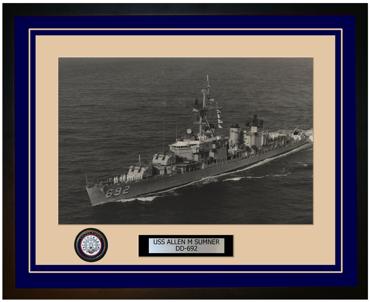 USS ALLEN M SUMNER DD-692 Framed Navy Ship Photo Burgundy – Navy Emporium