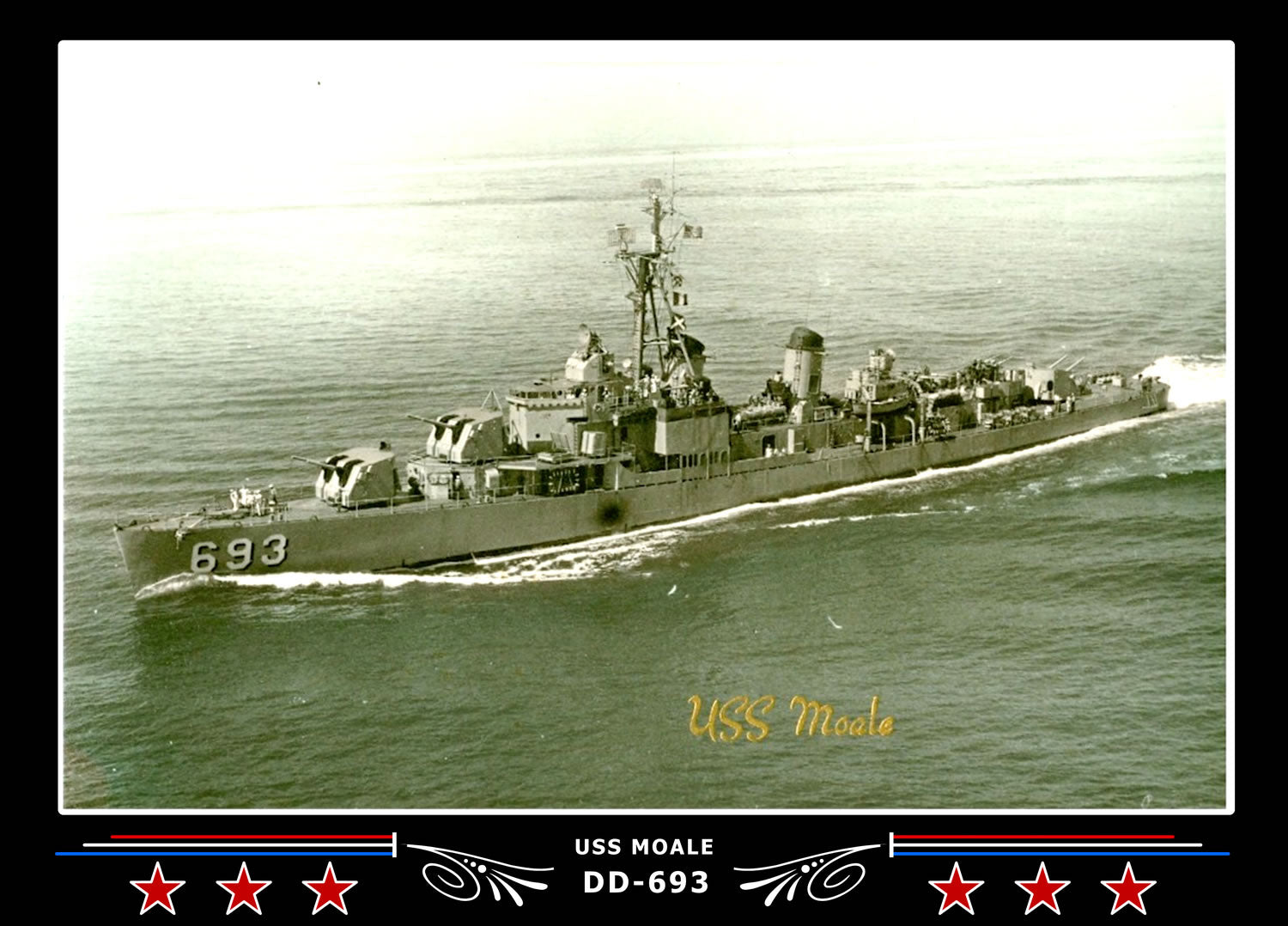 USS Moale DD-693 Canvas Photo Print – Navy Emporium