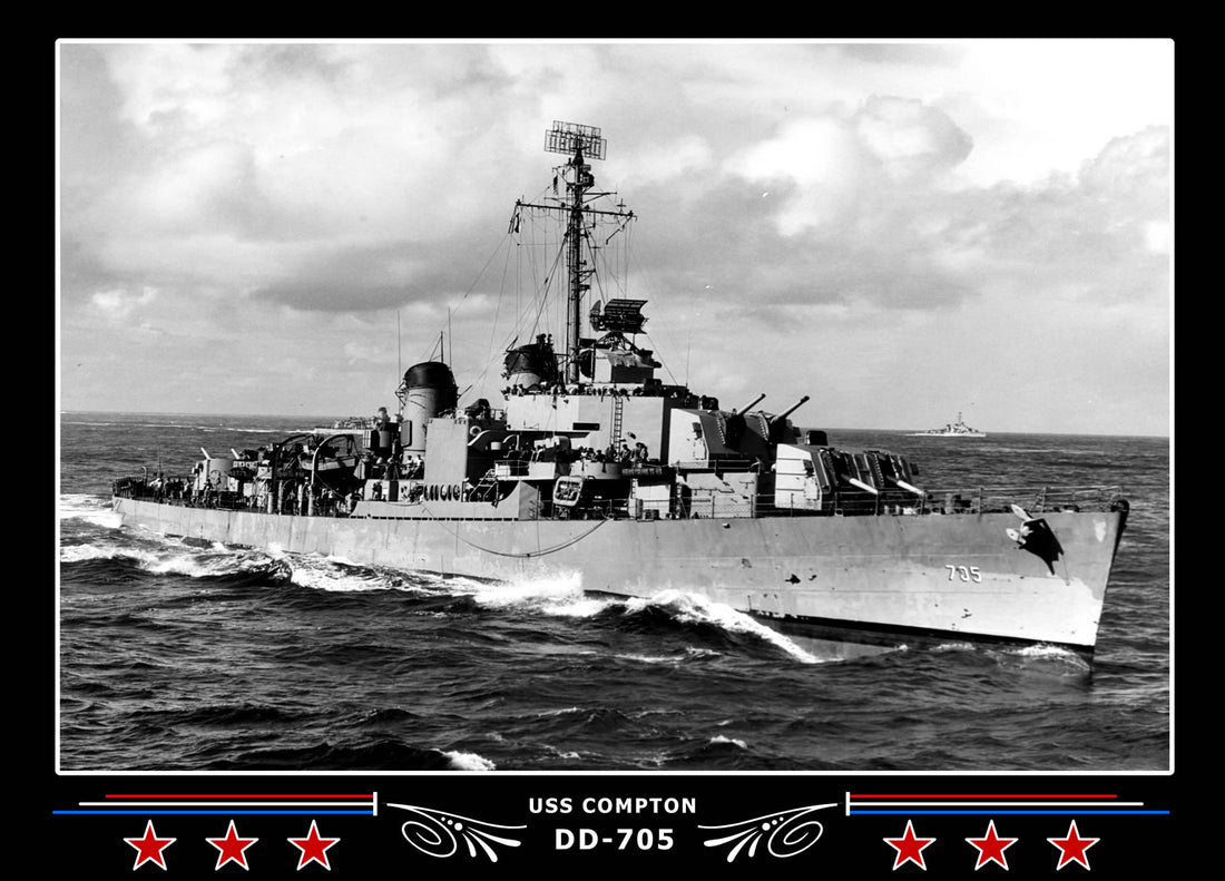 USS Compton DD-705 Canvas Photo Print – Navy Emporium