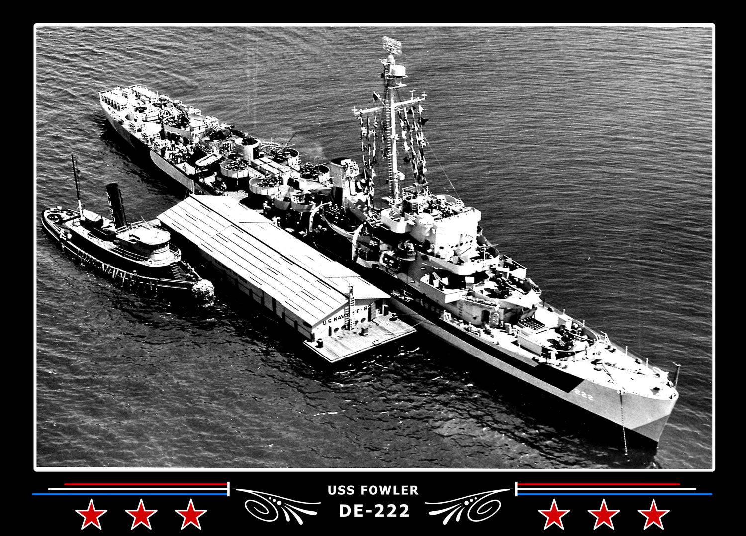 USS Fowler DE-222 Canvas Photo Print – Navy Emporium