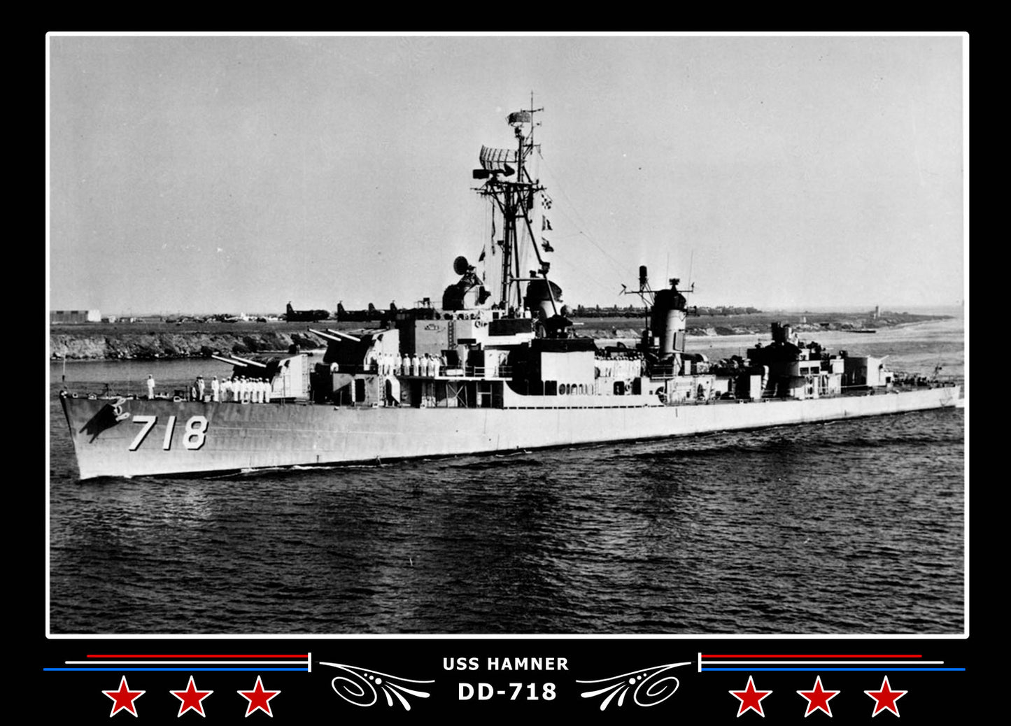 USS Hamner DD-718 Canvas Photo Print – Navy Emporium