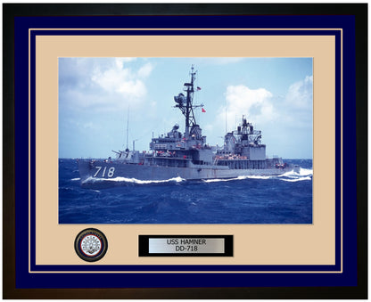 USS HAMNER DD-718 Framed Navy Ship Photo Burgundy – Navy Emporium