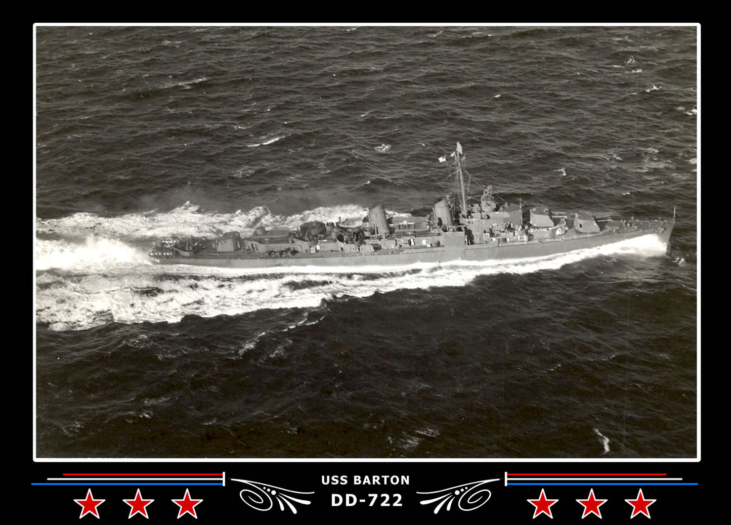 USS Barton DD-722 Canvas Photo Print – Navy Emporium