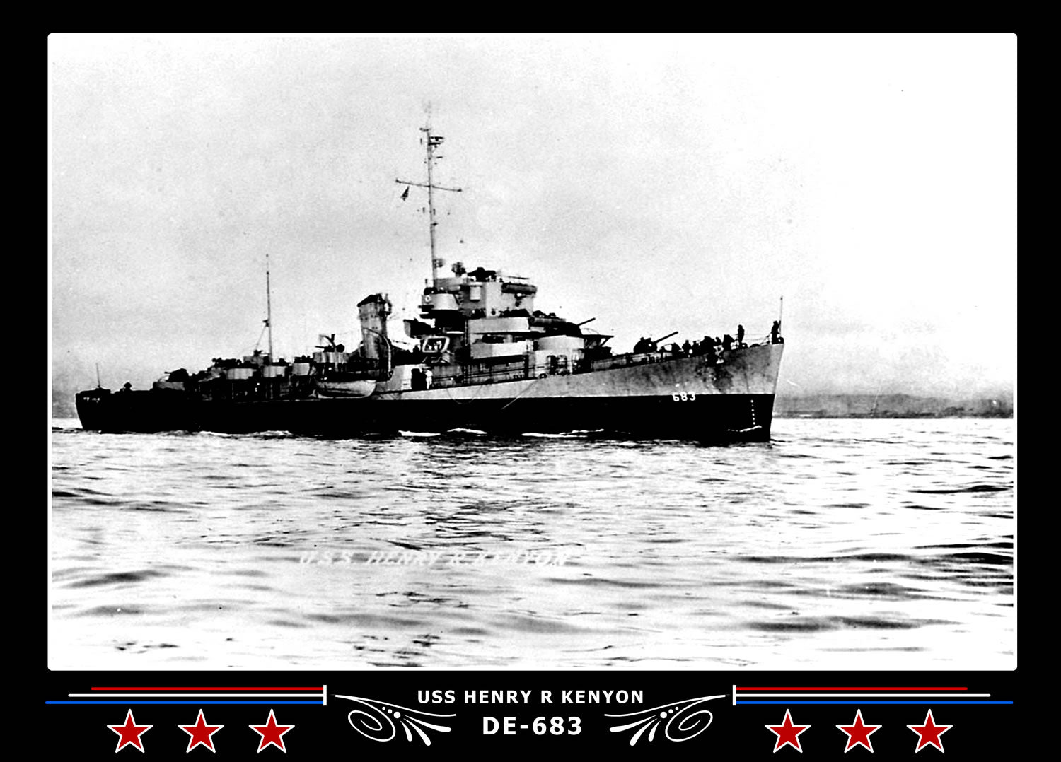USS Henry R Kenyon DE-683 Canvas Photo Print – Navy Emporium