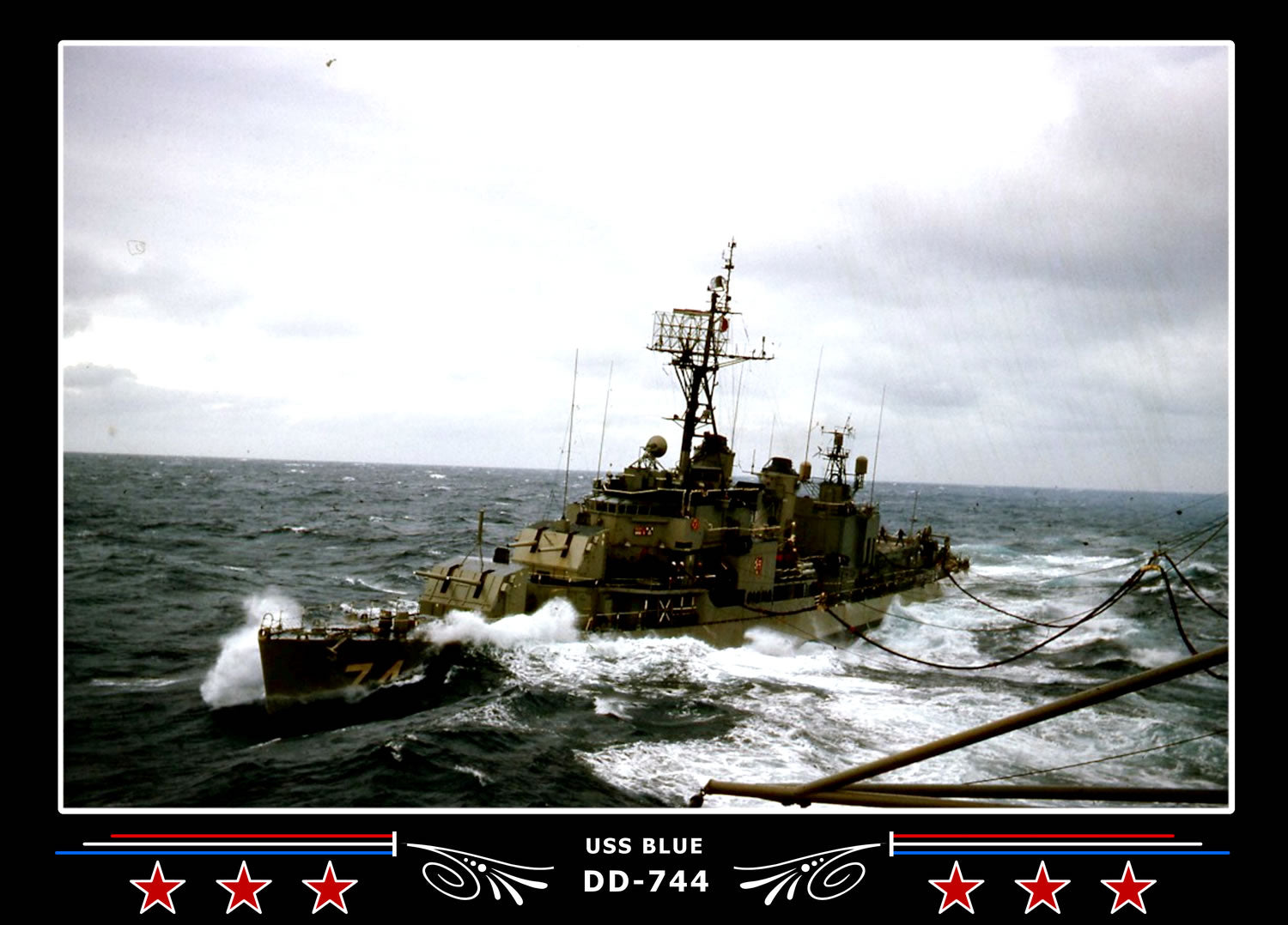 USS Blue DD-744 Canvas Photo Print – Navy Emporium