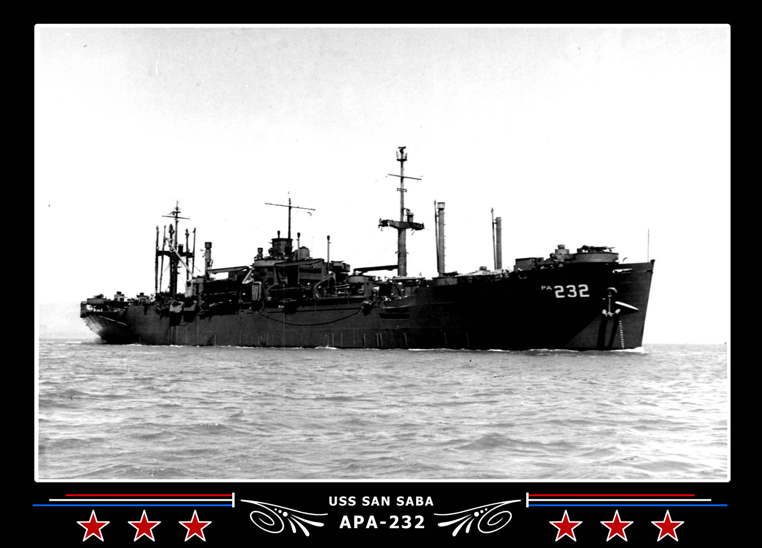 USS San Saba APA232 Canvas Photo Print – Navy Emporium