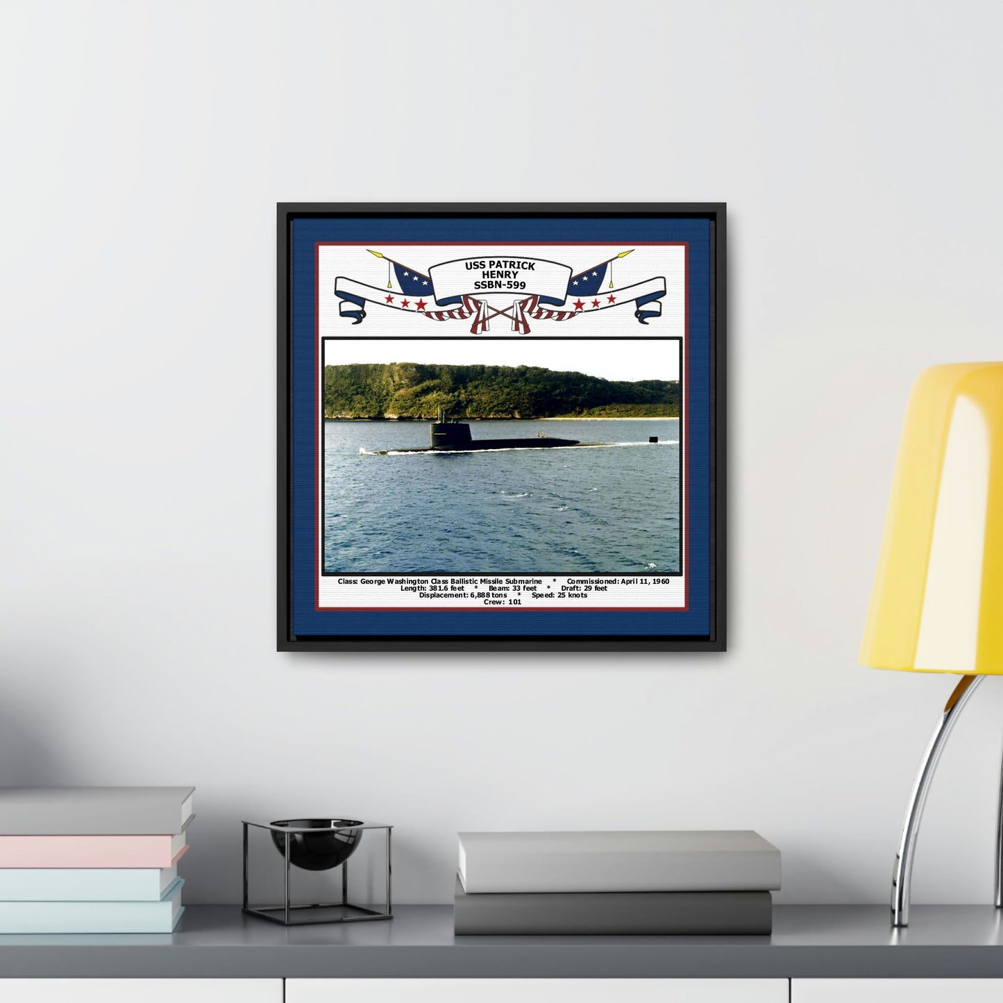 USS Patrick Henry SSBN-599 Navy Floating Frame Photo – Navy Emporium