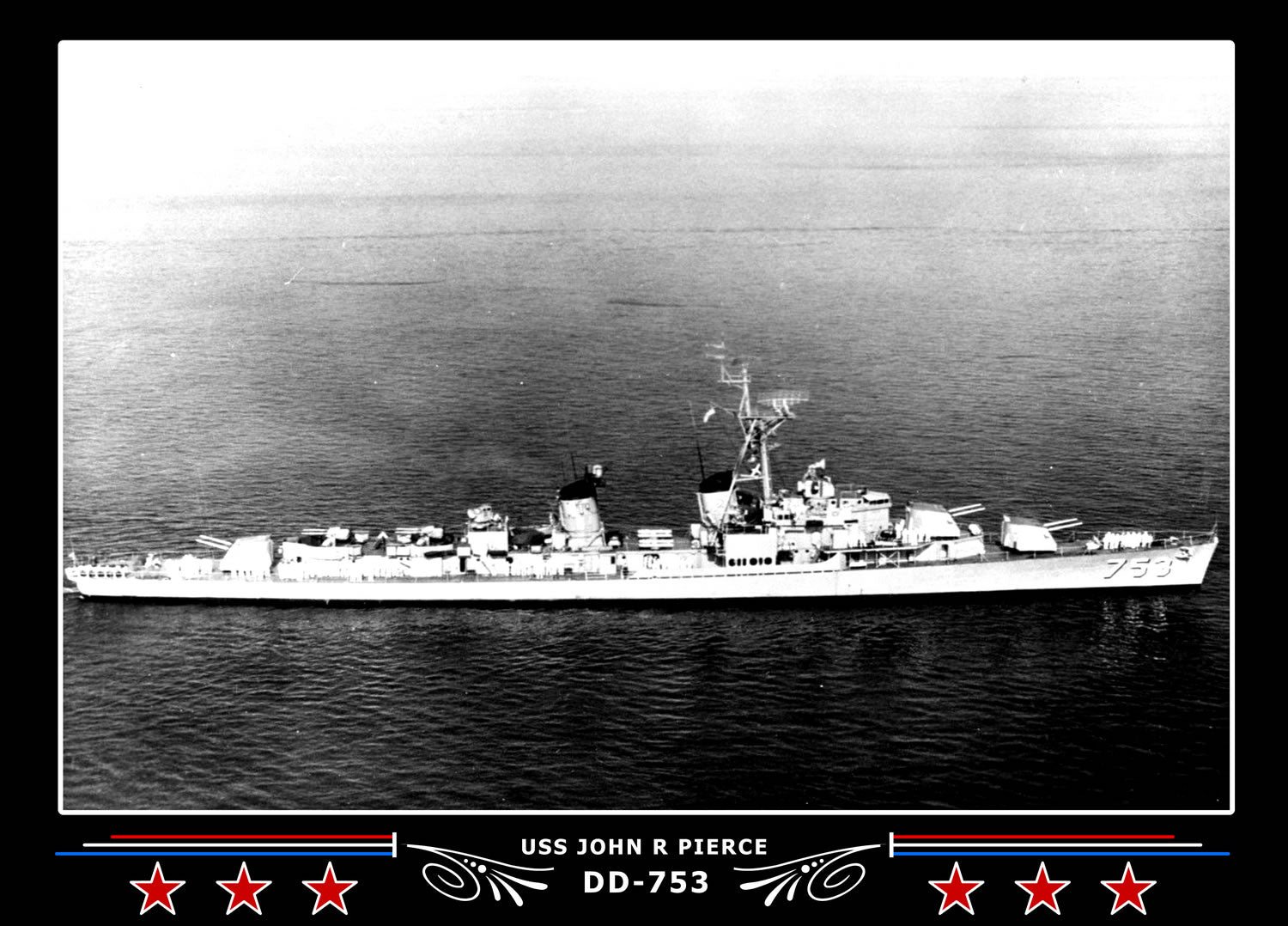 USS John R Pierce DD-753 Canvas Photo Print – Navy Emporium