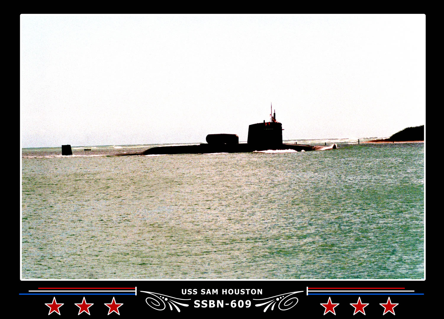 USS Sam Houston SSBN-609 Canvas Photo Print – Navy Emporium
