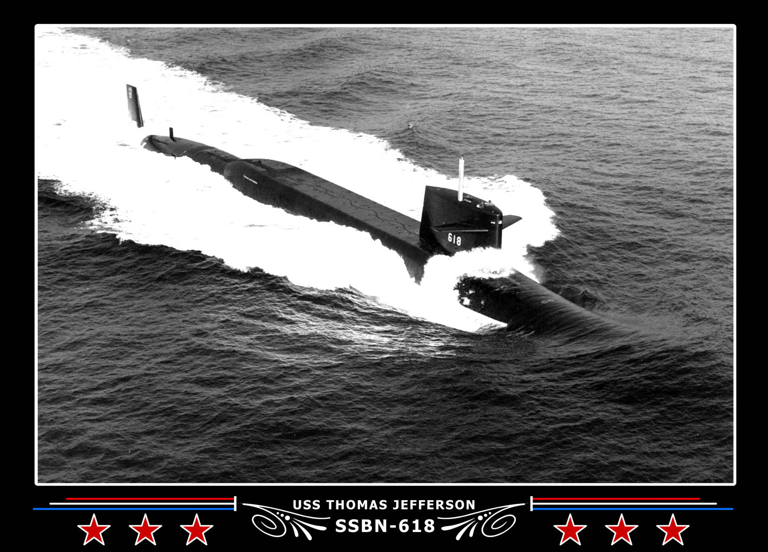 USS Thomas Jefferson SSBN-618 Canvas Photo Print – Navy Emporium