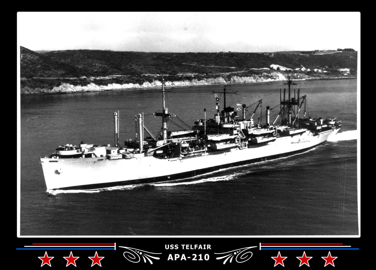 USS Telfair APA210 Canvas Photo Print – Navy Emporium