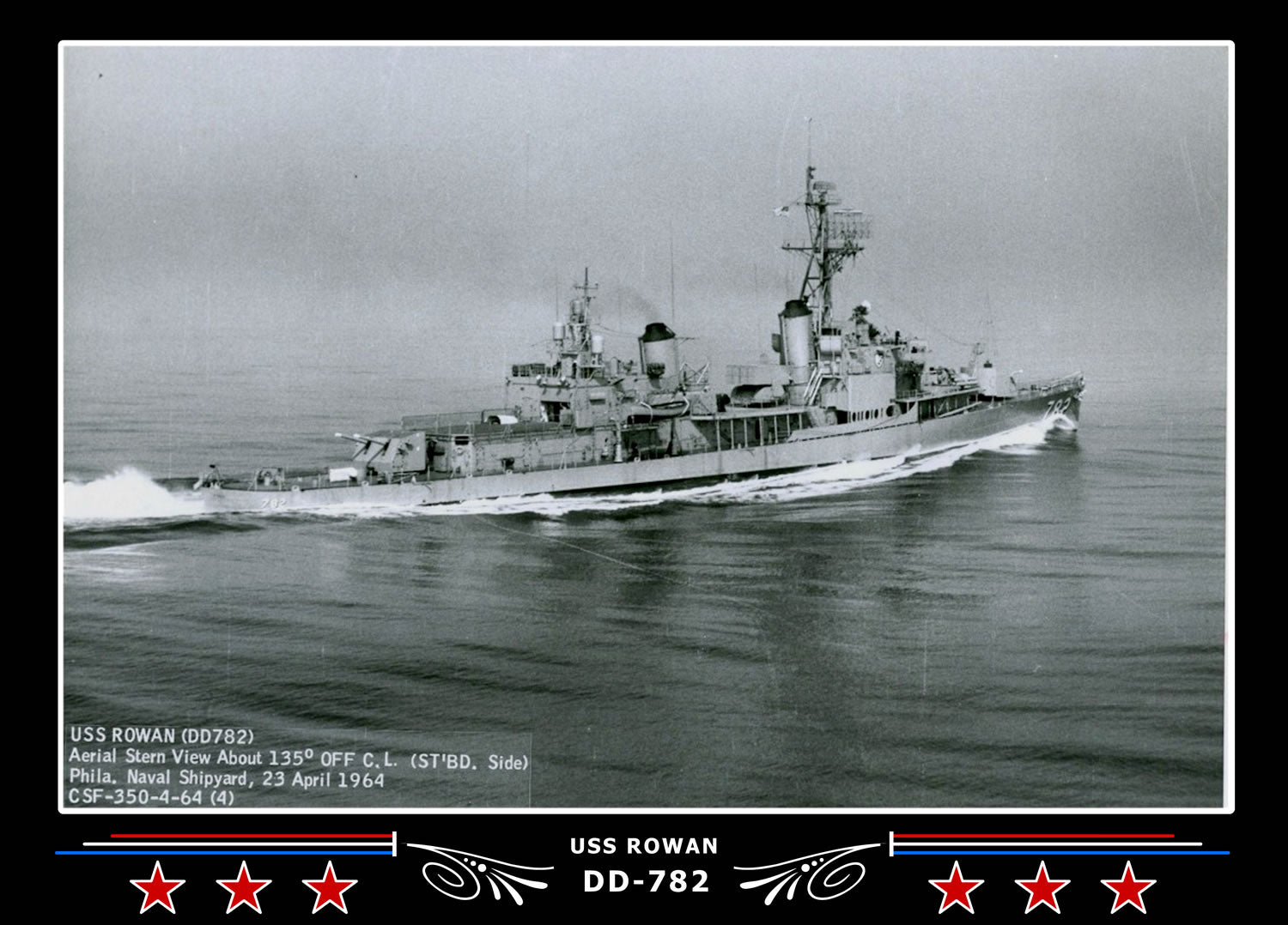 USS Rowan DD-782 Canvas Photo Print – Navy Emporium