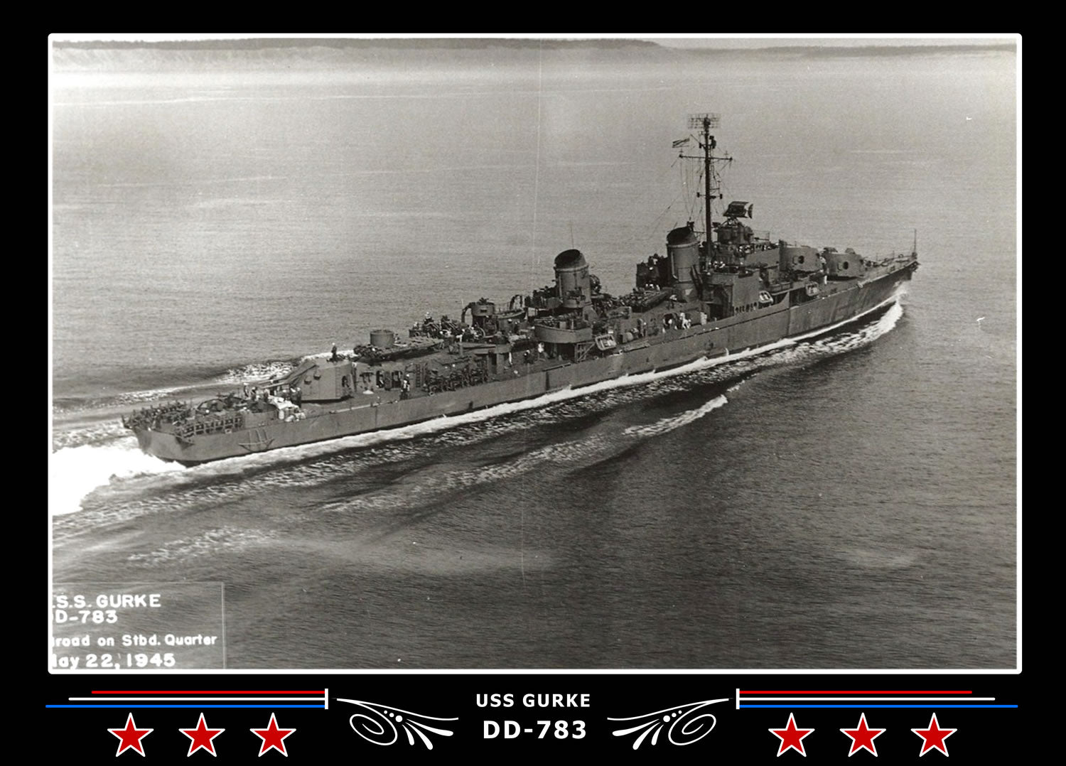 USS Gurke DD-783 Canvas Photo Print – Navy Emporium