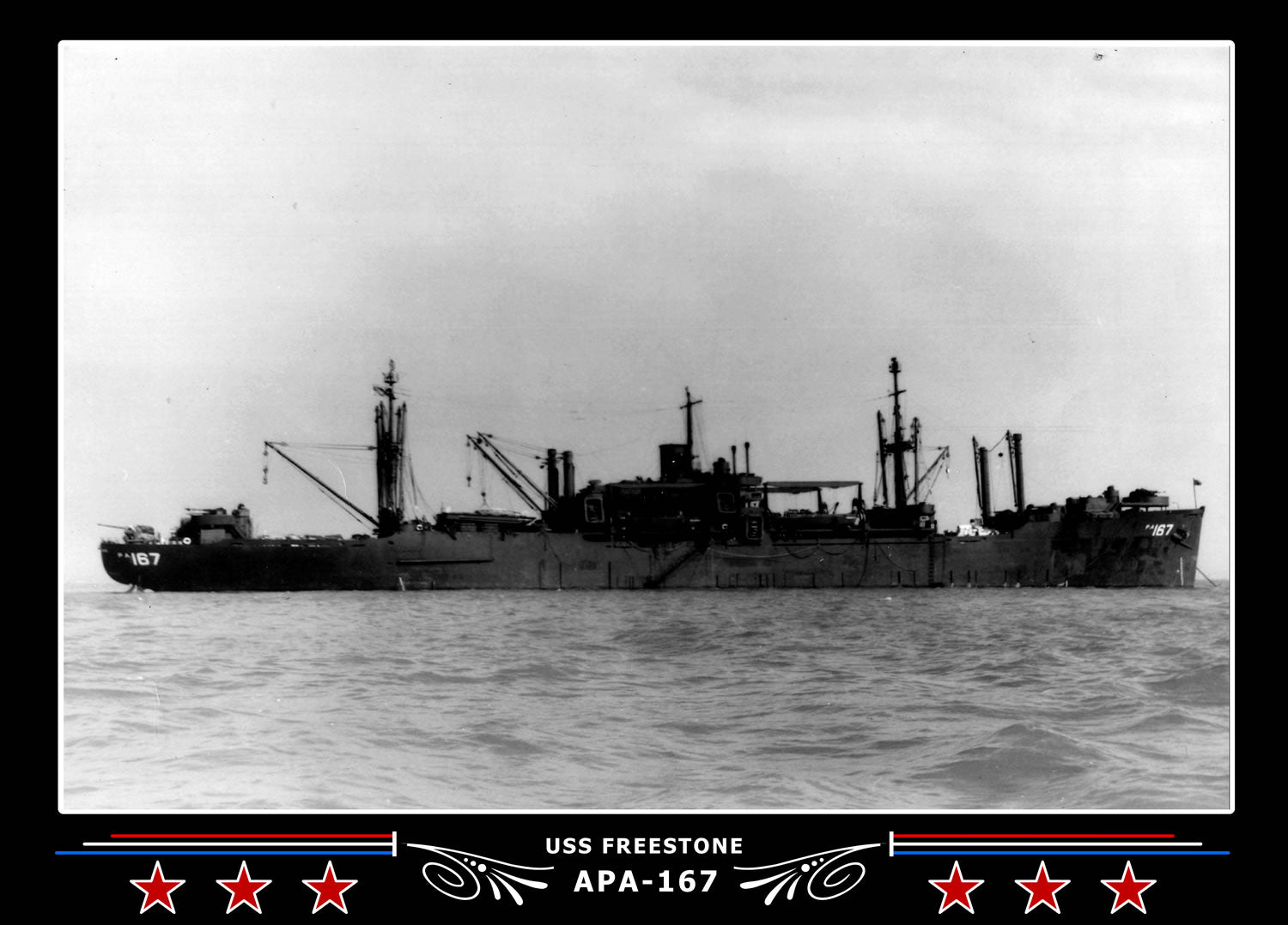 USS Freestone APA167 Canvas Photo Print – Navy Emporium