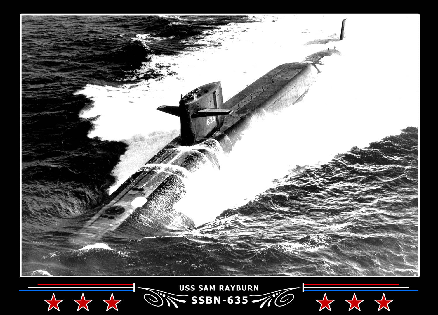 USS Sam Rayburn SSBN-635 Canvas Photo Print – Navy Emporium