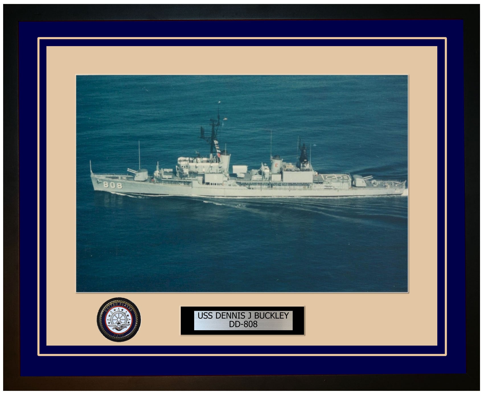 USS DENNIS J BUCKLEY DD-808 Framed Navy Ship Photo Burgundy – Navy Emporium