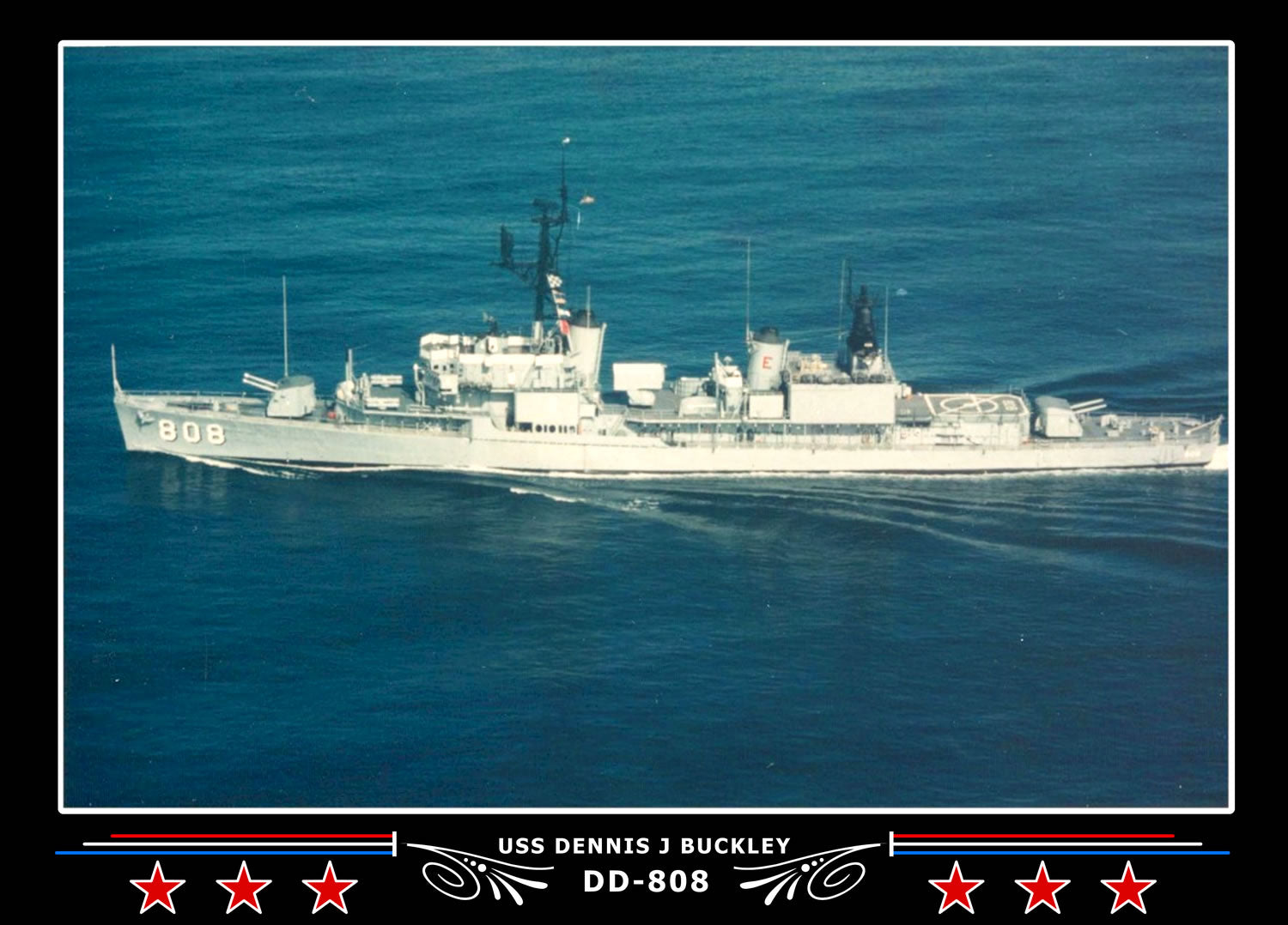 USS Dennis J Buckley DD-808 Box Framed Canvas Art – Navy Emporium