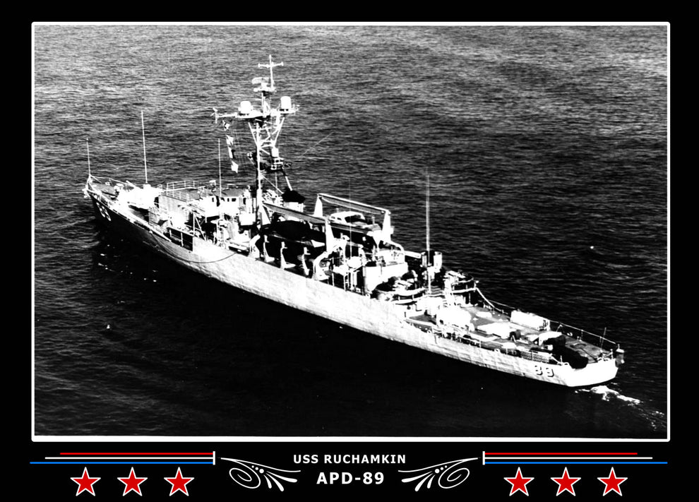 USS Ruchamkin APD89 Canvas Photo Print – Navy Emporium