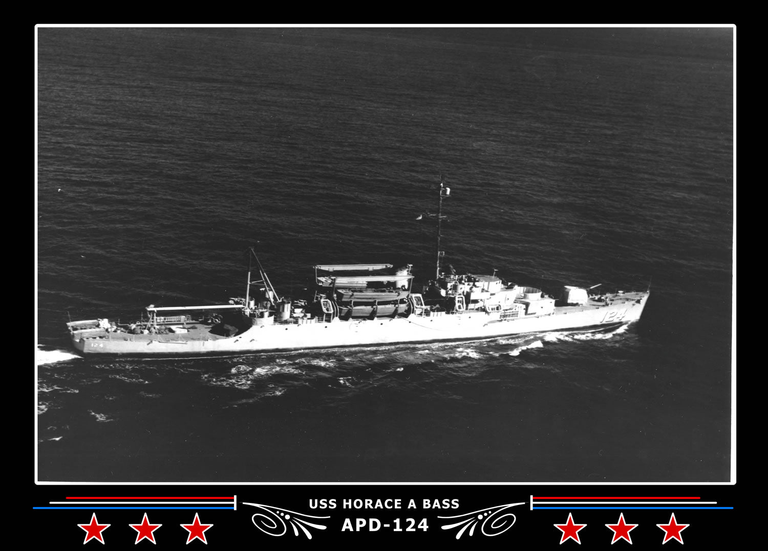 USS Horace A Bass APD124 Canvas Photo Print – Navy Emporium