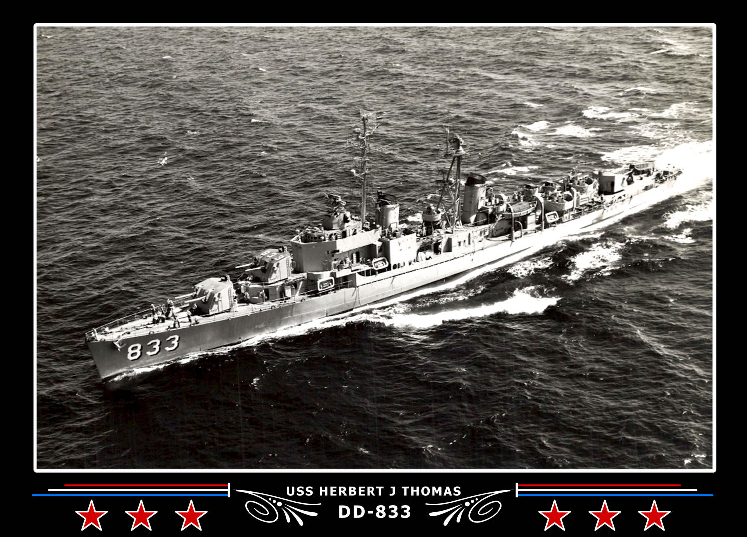 USS Herbert J Thomas DD-833 Canvas Photo Print – Navy Emporium