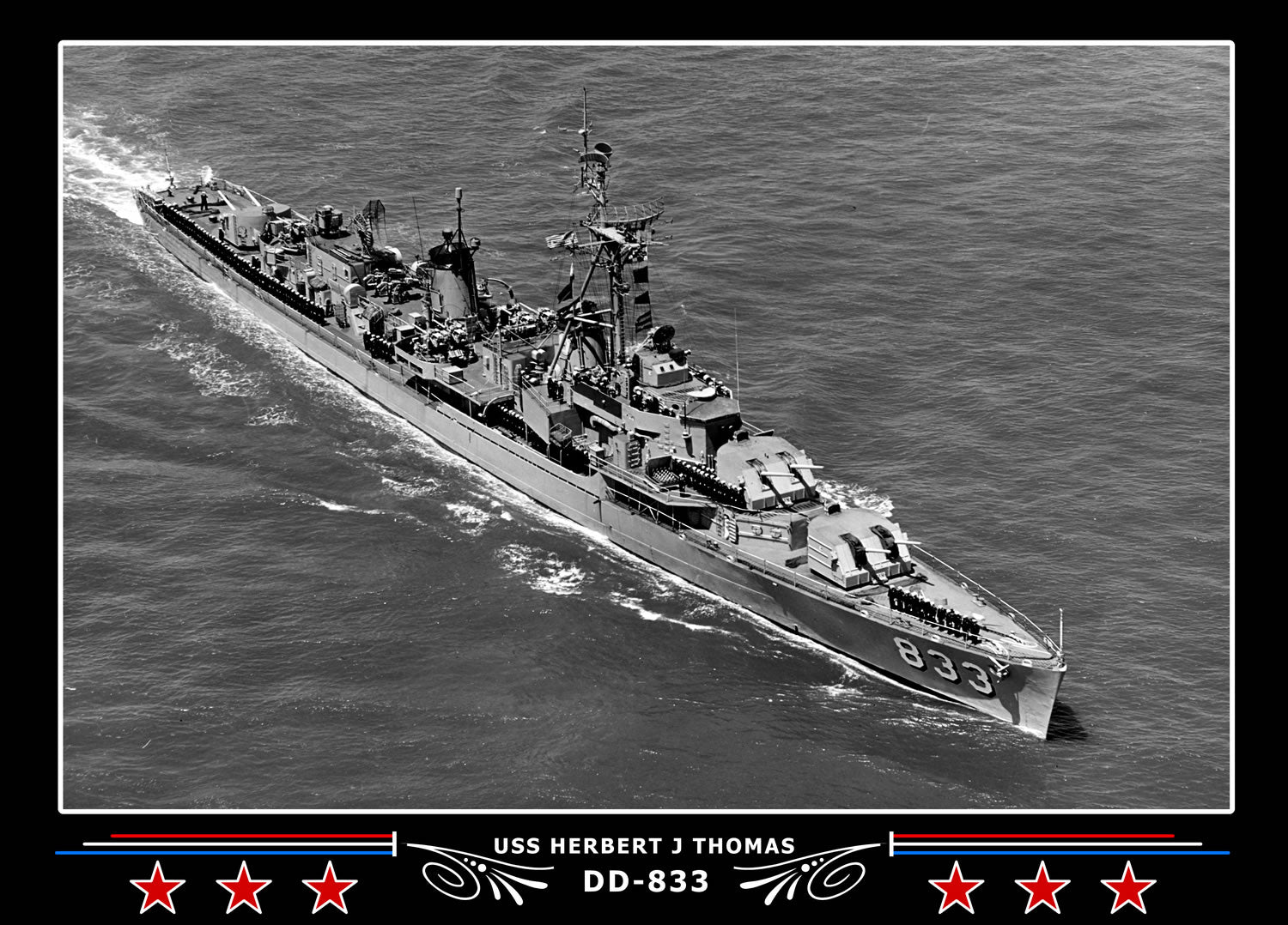 USS Herbert J Thomas DD-833 Canvas Photo Print – Navy Emporium