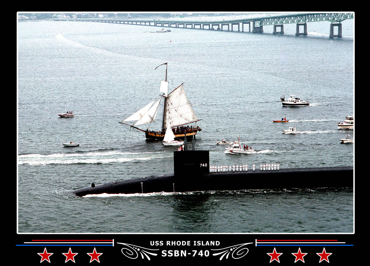 USS Rhode Island SSBN-740 Canvas Photo Print – Navy Emporium