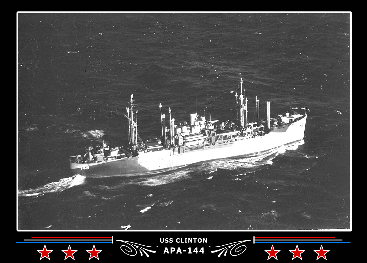 USS Clinton APA144 Canvas Photo Print – Navy Emporium