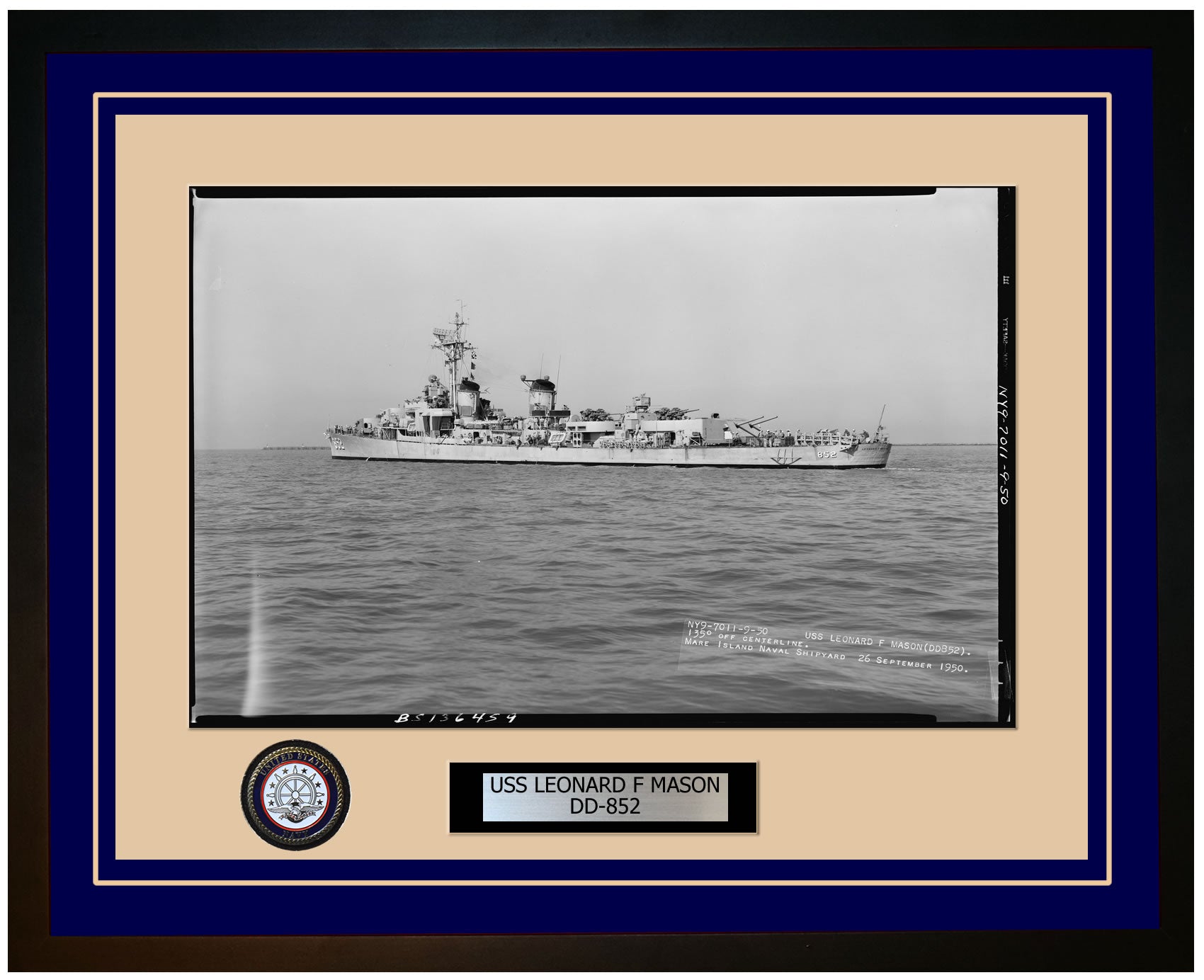USS LEONARD F MASON DD-852 Framed Navy Ship Photo Burgundy – Navy Emporium